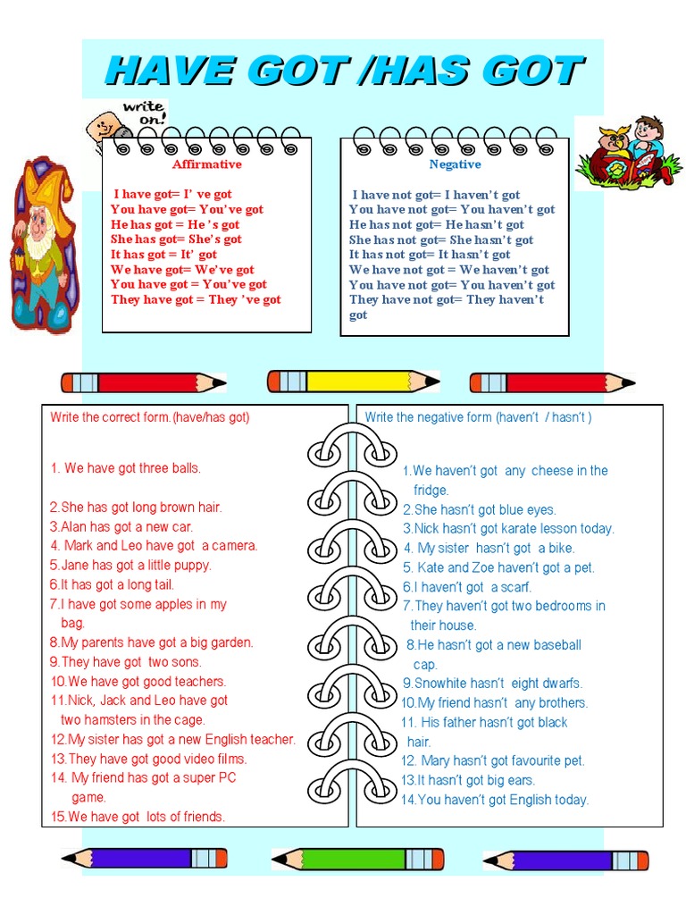 Have Got Has Got | PDF