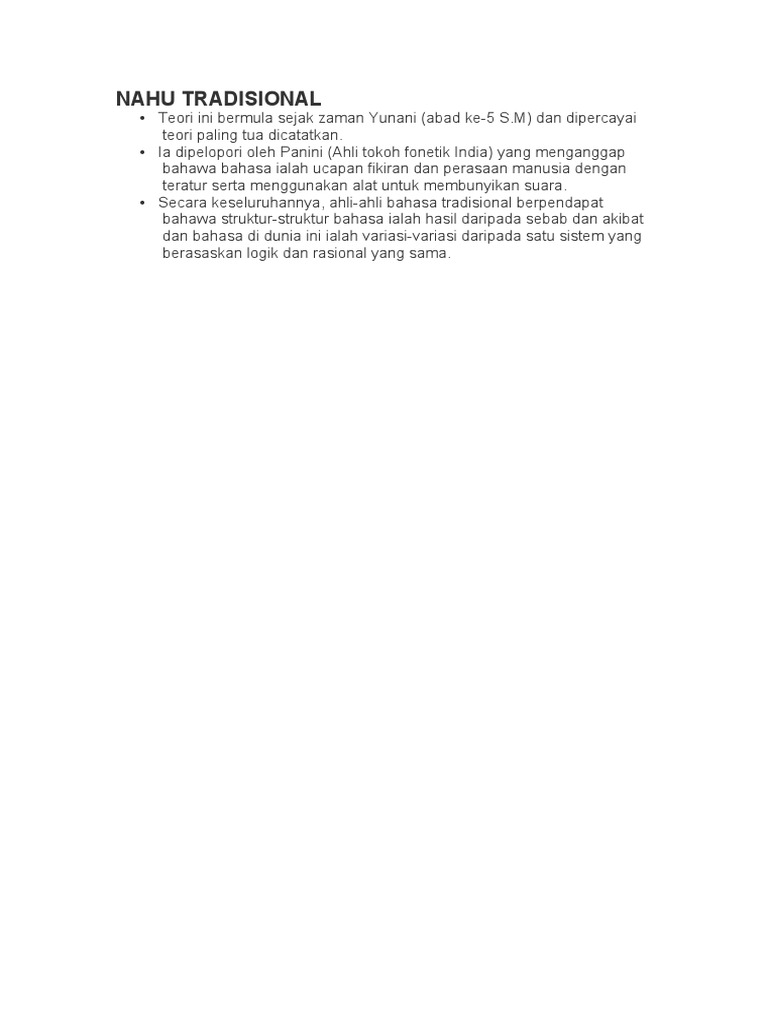 Nahu Tradisional | PDF