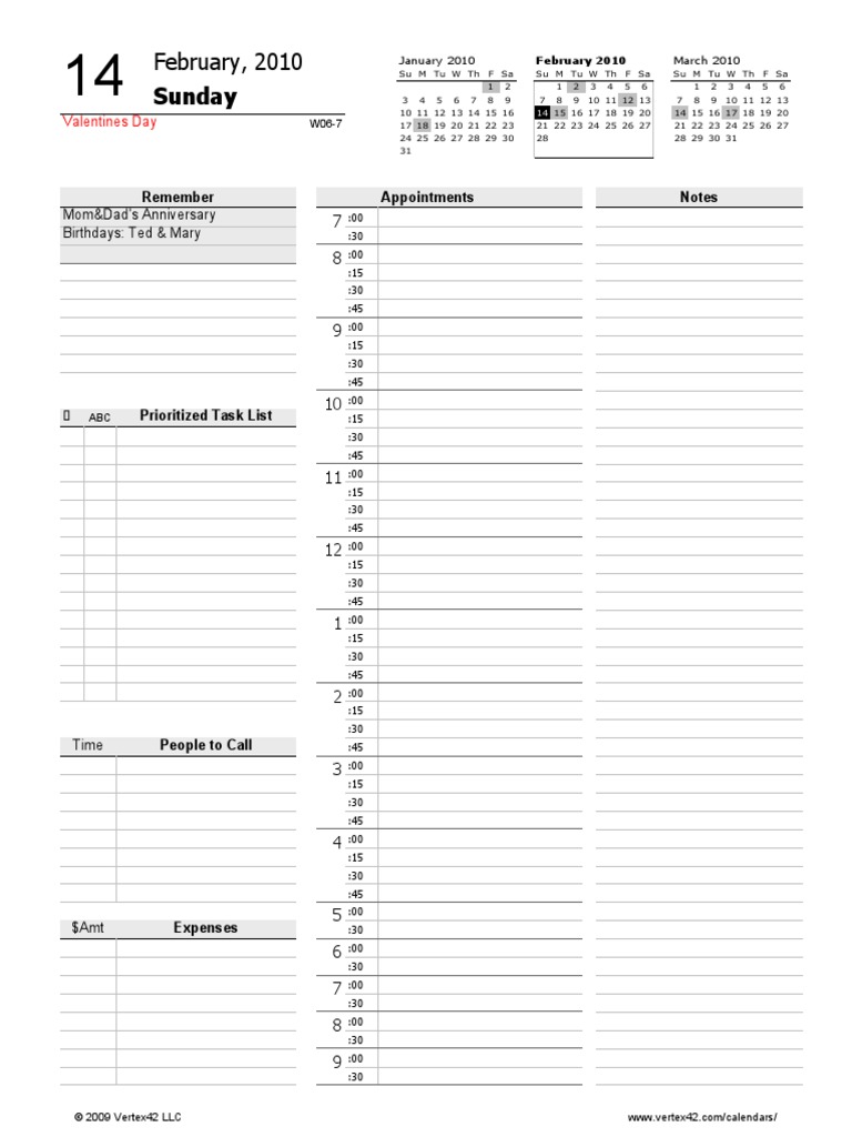 Printable Daily Planner - Macros | PDF | Workweek And Weekend | Holidays