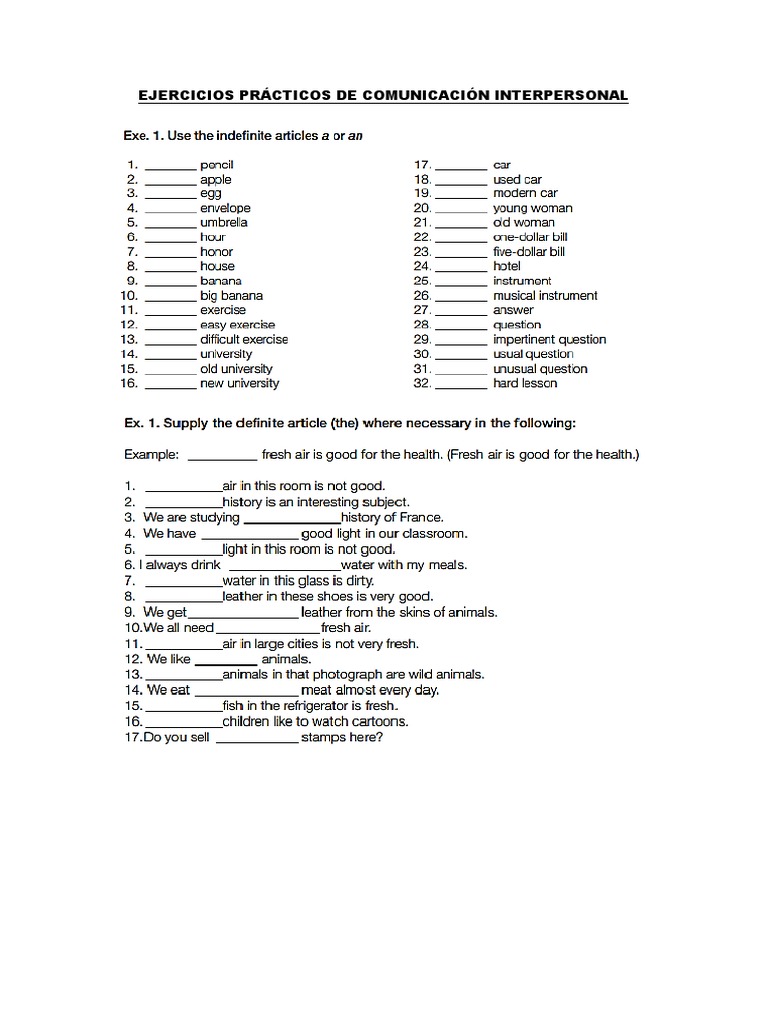 Ejercicios Prácticos de Comunicación Interpersonal PDF | PDF