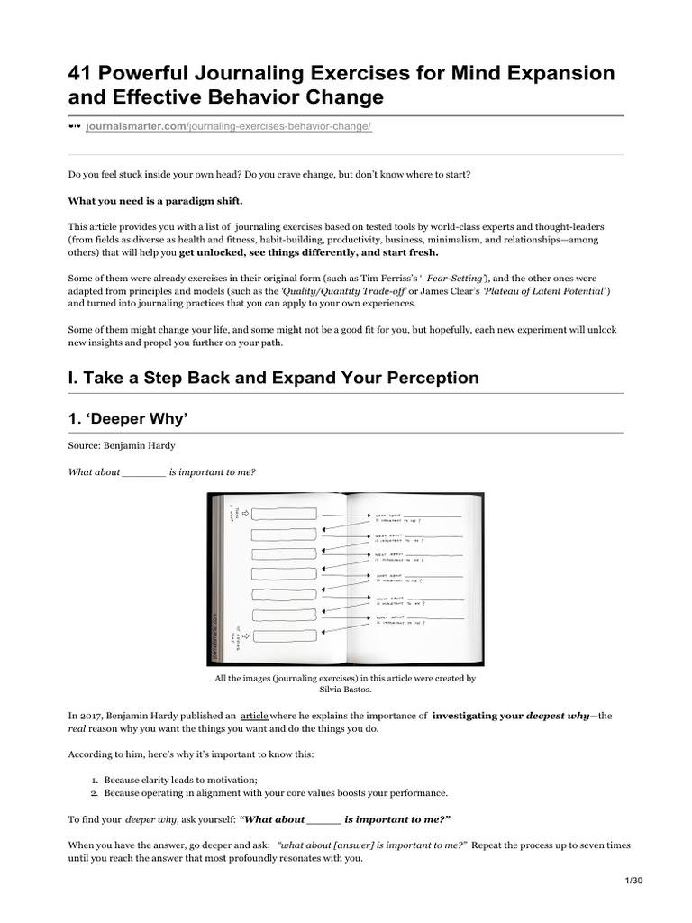 41 Powerful Journaling Exercises For Mind Expansion and Effective ...