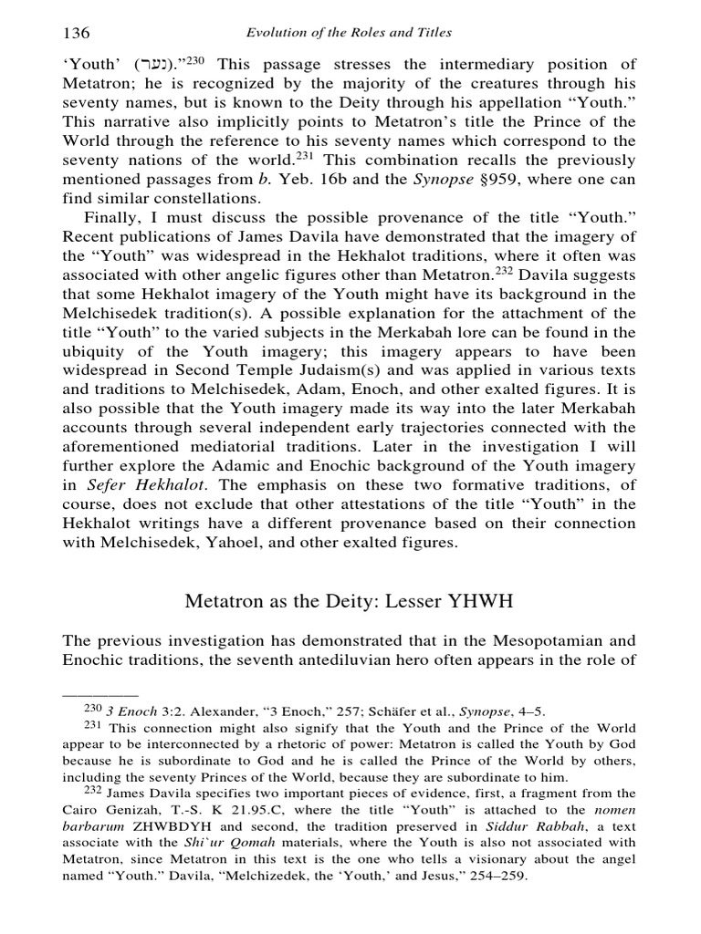 Metatron's Seventy Names Explained | PDF | Religious Belief And ...