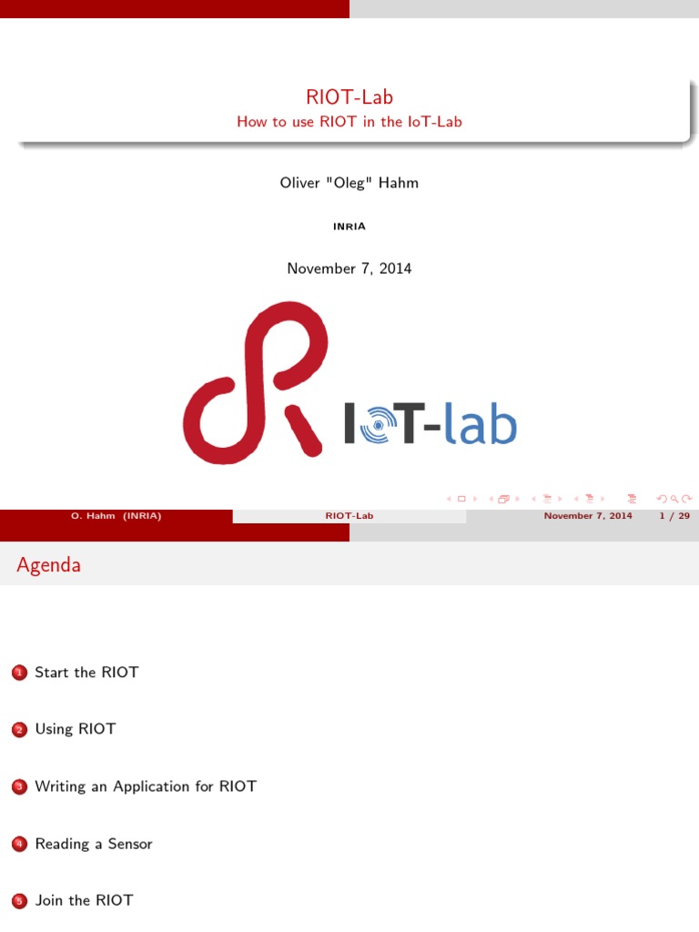 Riot-Lab: How To Use Riot in The Iot-Lab | PDF | Computer Networking | Computer Architecture