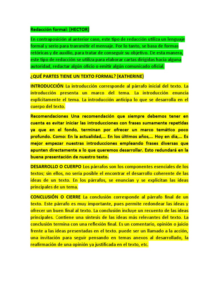 Redacción Formal | PDF | Comunicación