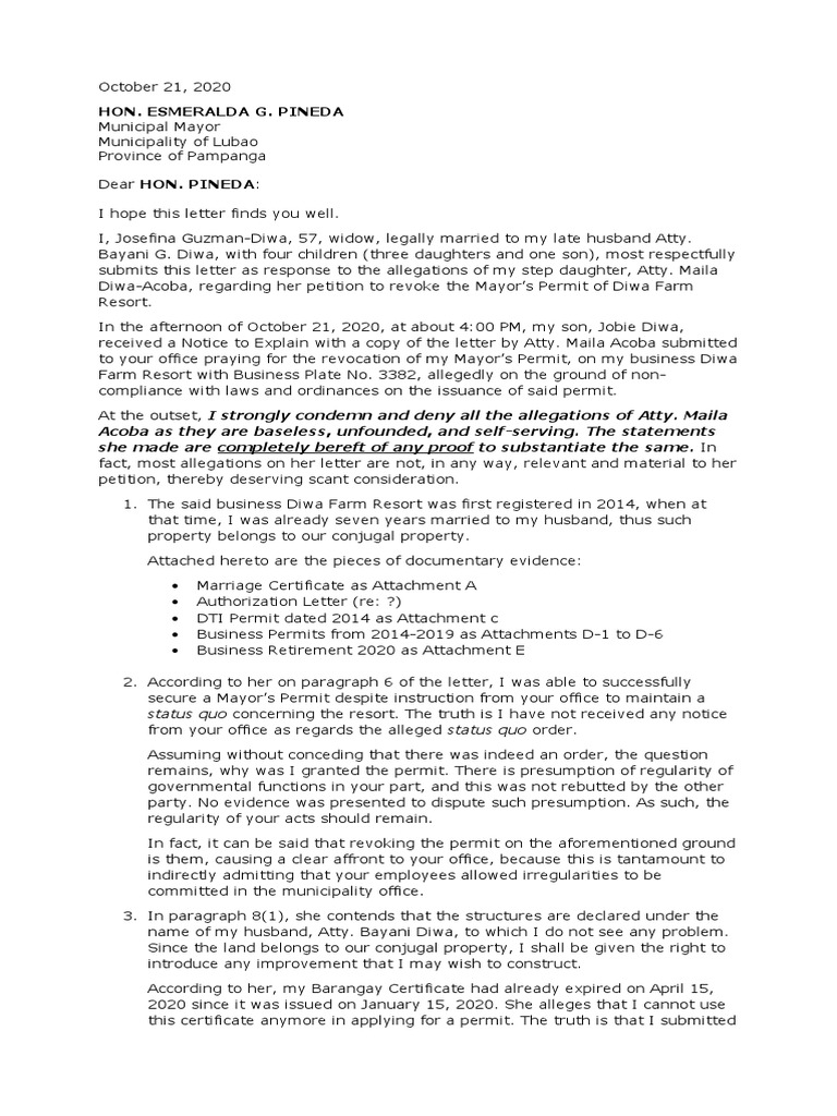 Sample of EXPLANATION Letter | PDF | Justice | Crime & Violence