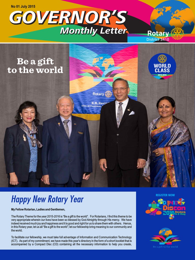 D3410 GML No 01 July 2015 | PDF | Non Profit Organizations | Mutual Organization