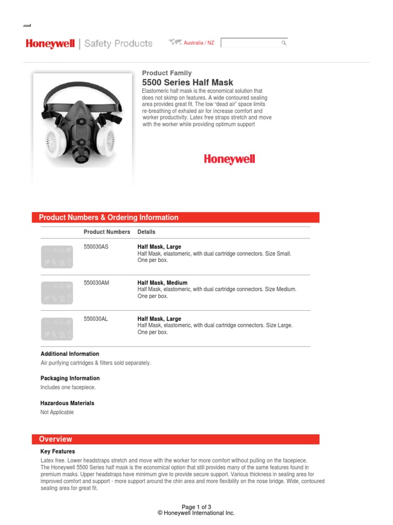 5500 Series Half Mask: Product Family | PDF | Nature