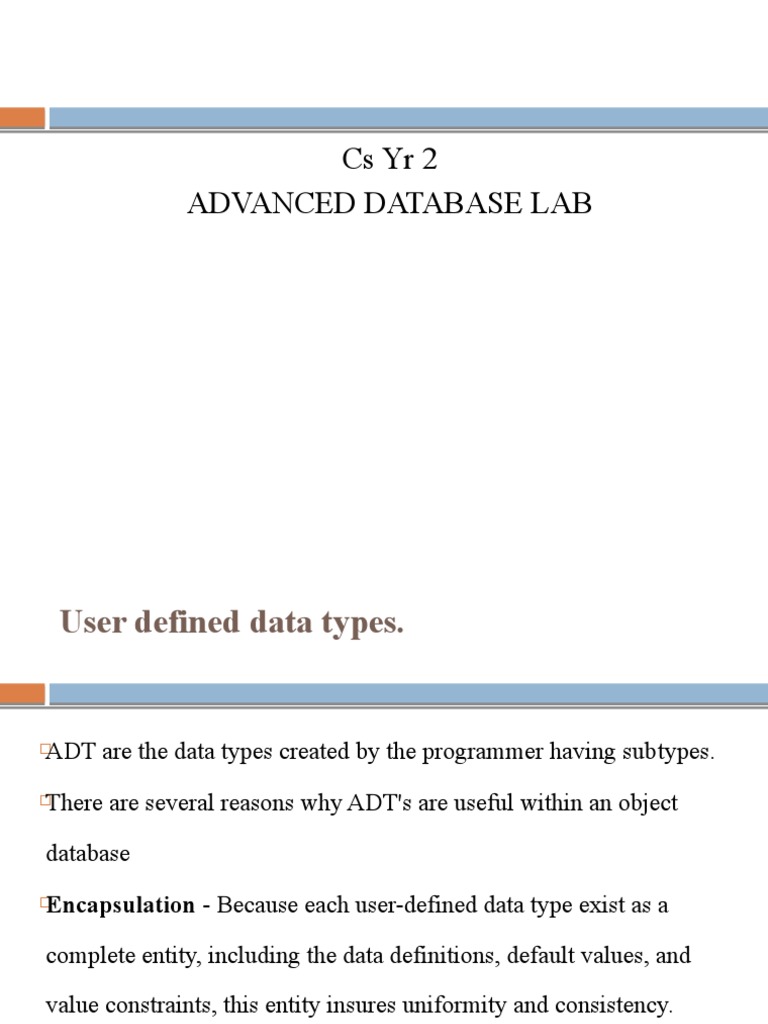 Csyr2 Advanced Database Lab | PDF | Table (Database) | Subroutine