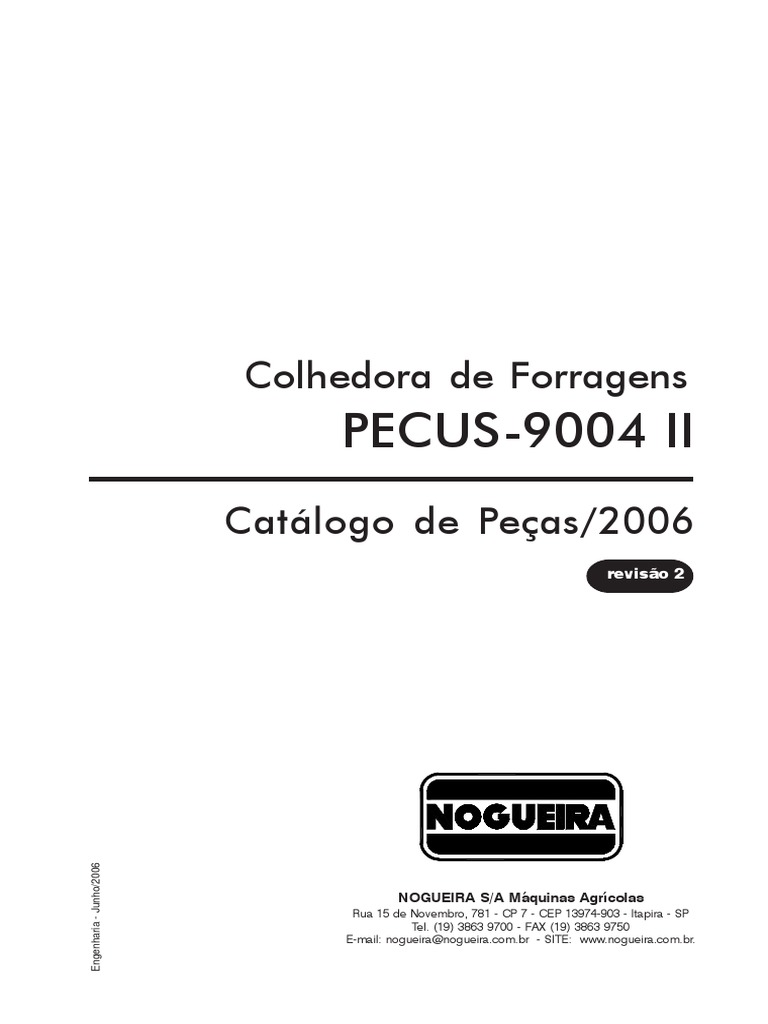 Catálogo de Peças PECUS-9004 II | PDF | Máquinas | Engenharia Mecânica