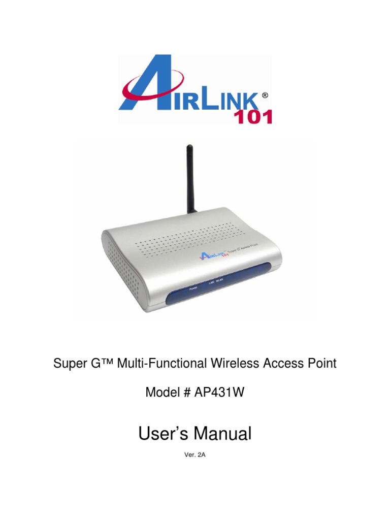 Airlink101 Access Point - Ap431w | PDF | Wireless Access Point | Ip Address