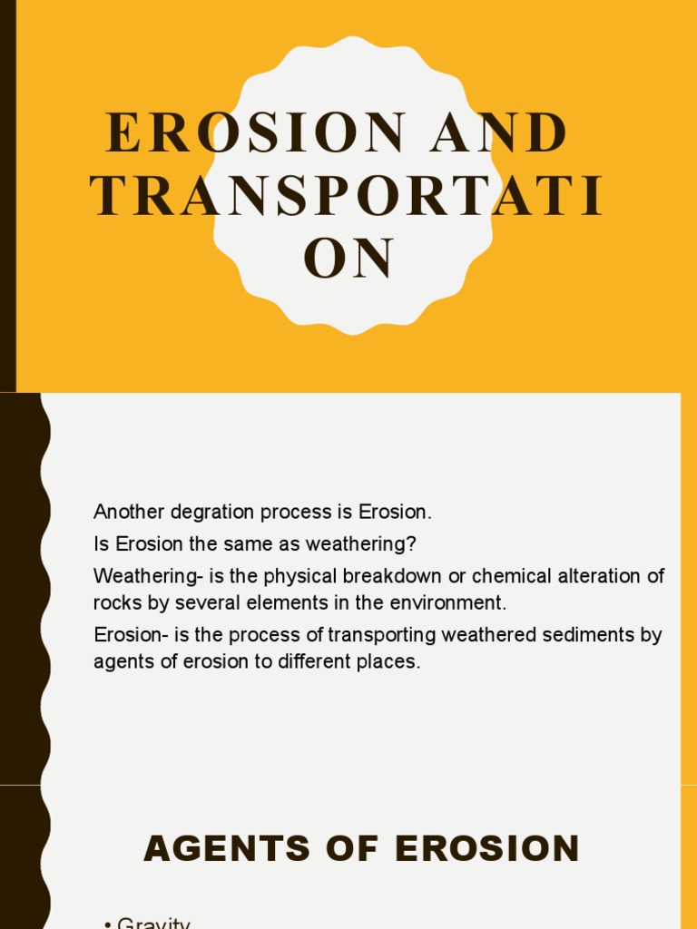 Erosion and Transportation | PDF | Erosion | Beach