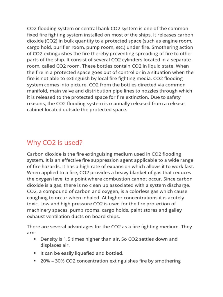 Fixed Co2 Sysytem | PDF | Firefighting | Carbon Dioxide