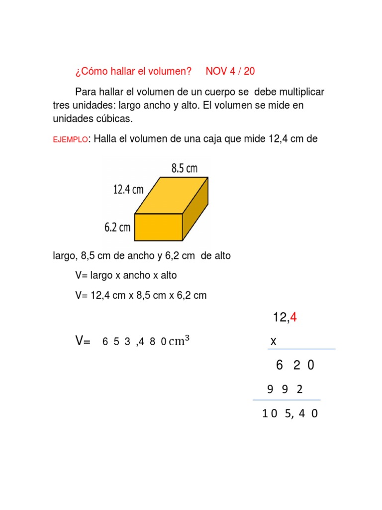 Cómo calcular el volumen de cuerpos geométricos mediante la fórmula de ...