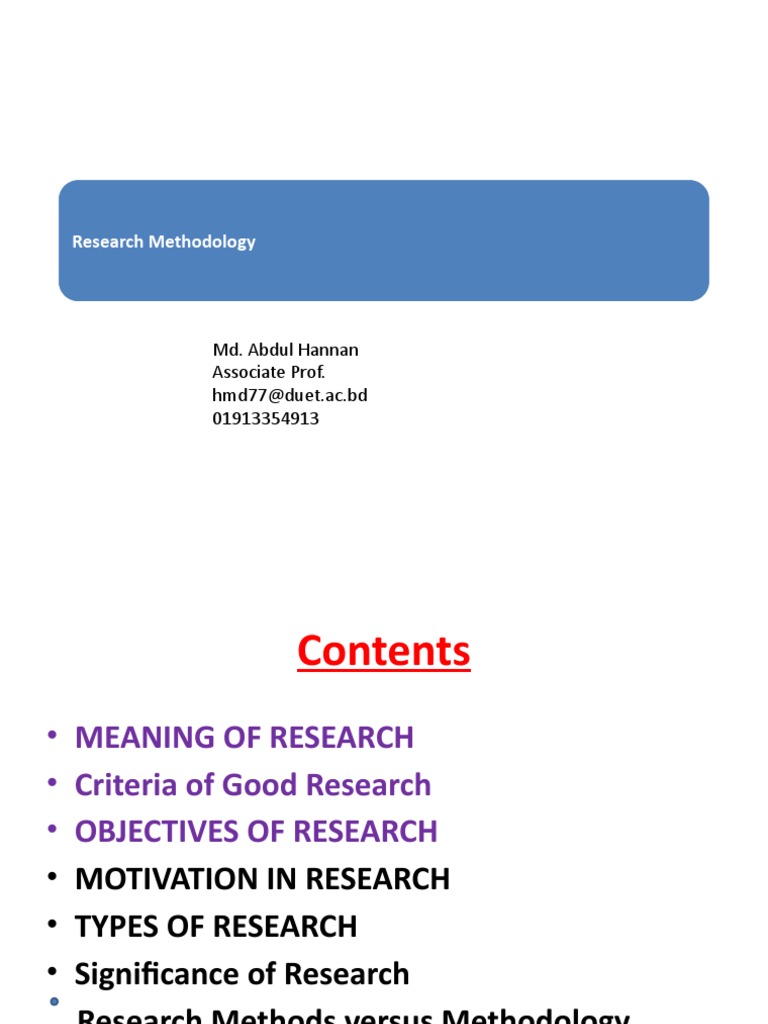 Comprehensive Guide to Research Methodology | PDF | Scientific Method ...