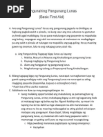 First Aid o Pang-Unang Lunas PPT Revised | PDF