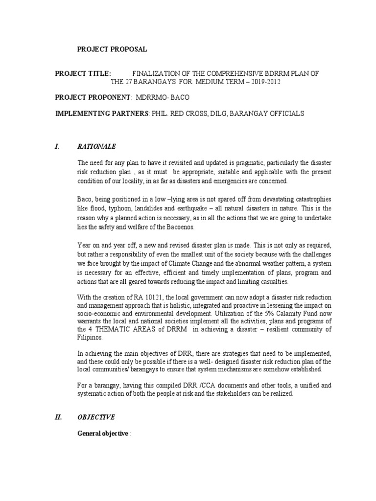 1.1 BDRRM Plan | PDF | Disaster Risk Reduction | Policy