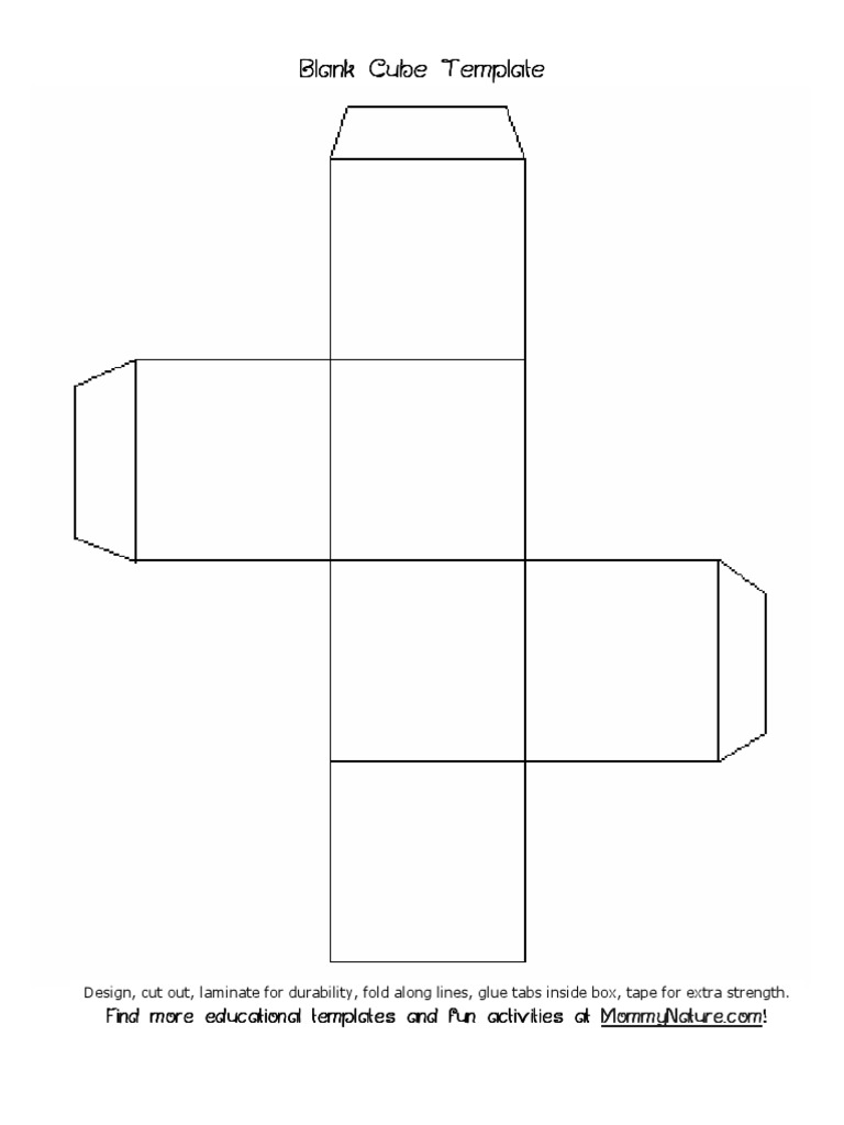Foldable Paper Cube Template PDF | PDF