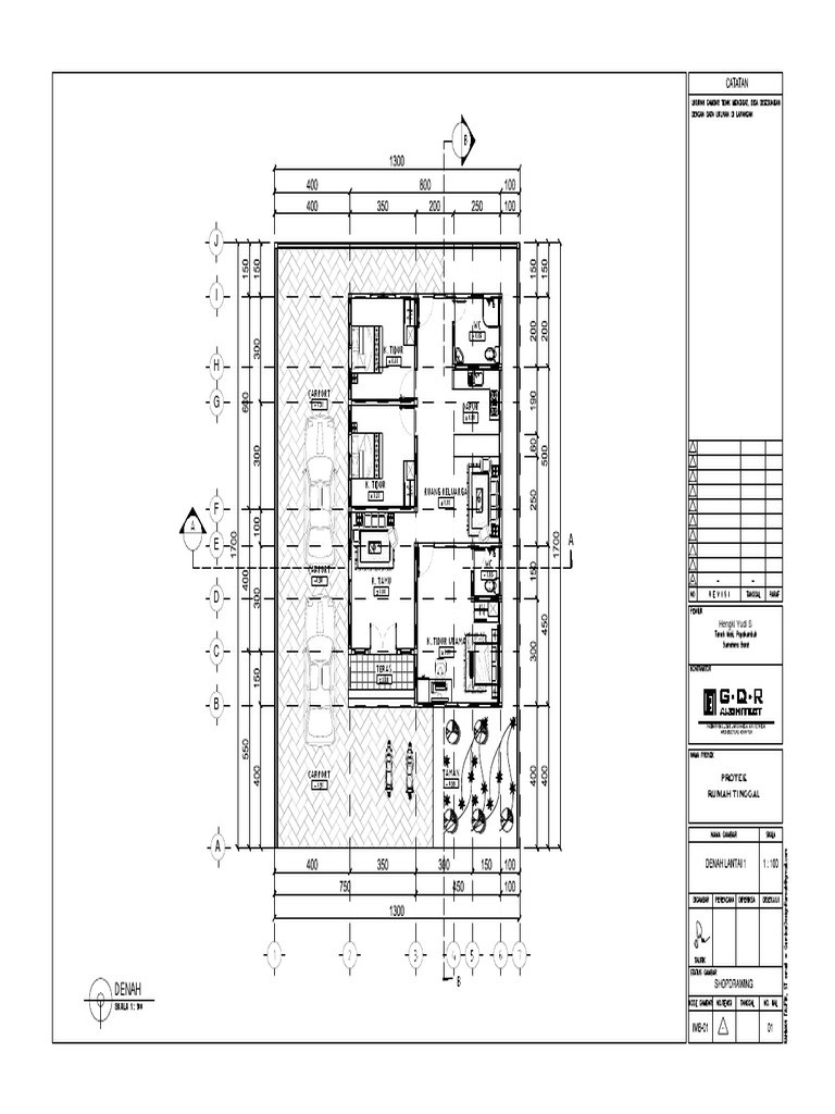 Denah Rumah Tipe 90 Satu Lantai | PDF