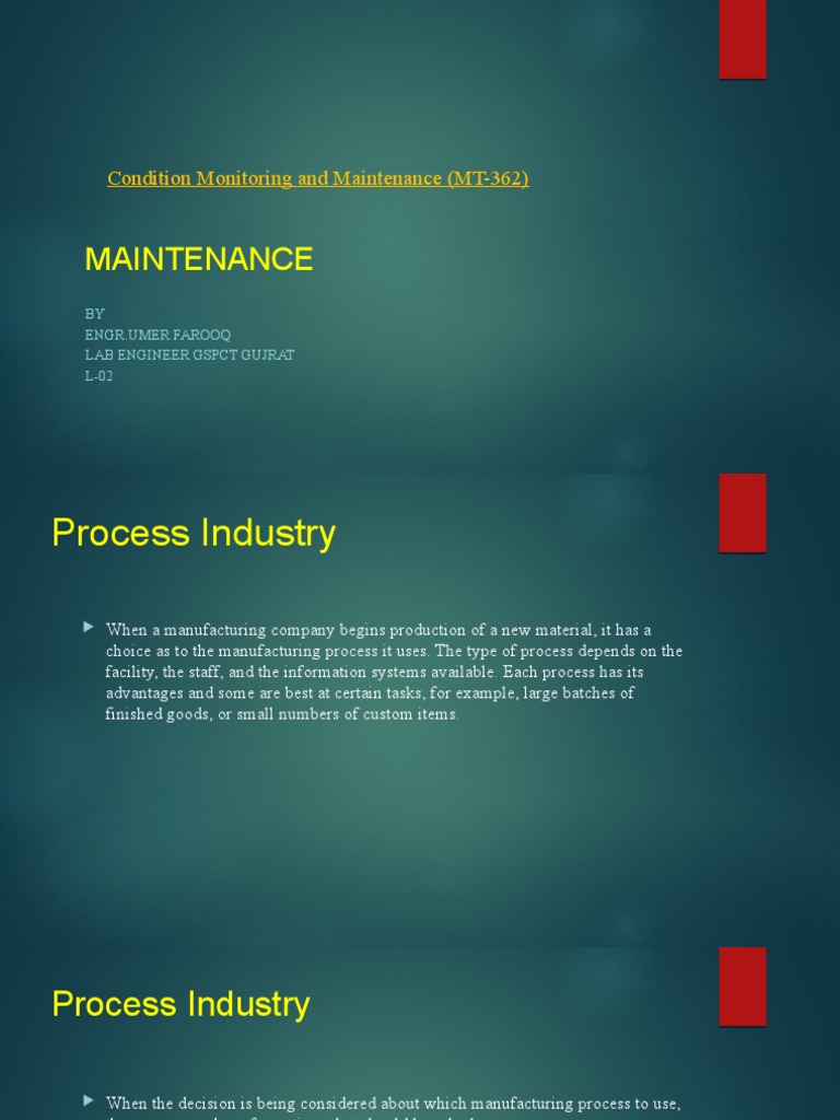 Optimizing Manufacturing Processes Through Effective Maintenance ...
