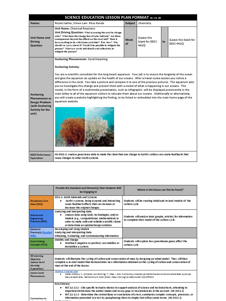 Science Lesson Plan Template | PDF | Nature
