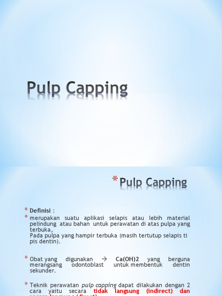 Bagi 307918687-Ppt-Pulp-Capping | PDF