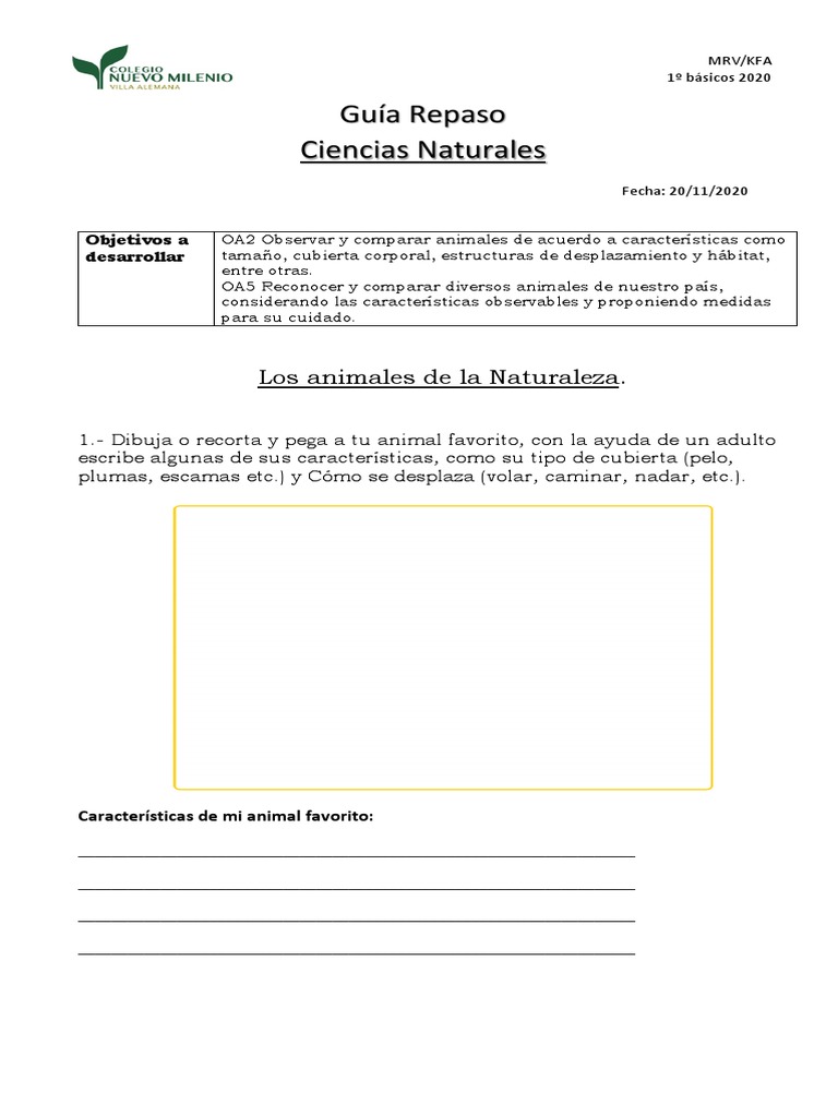 Actividades sobre Hábitats y Animales | PDF
