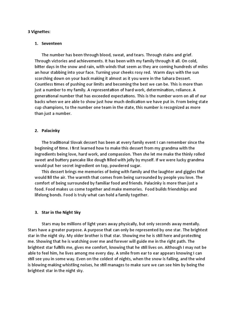 3 Vignettes | PDF | Foods