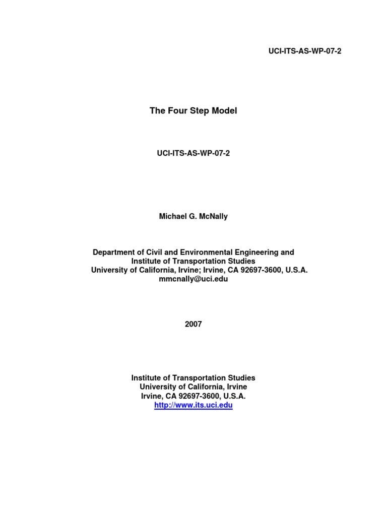 The Four Step Model | PDF | Computer Network | Science