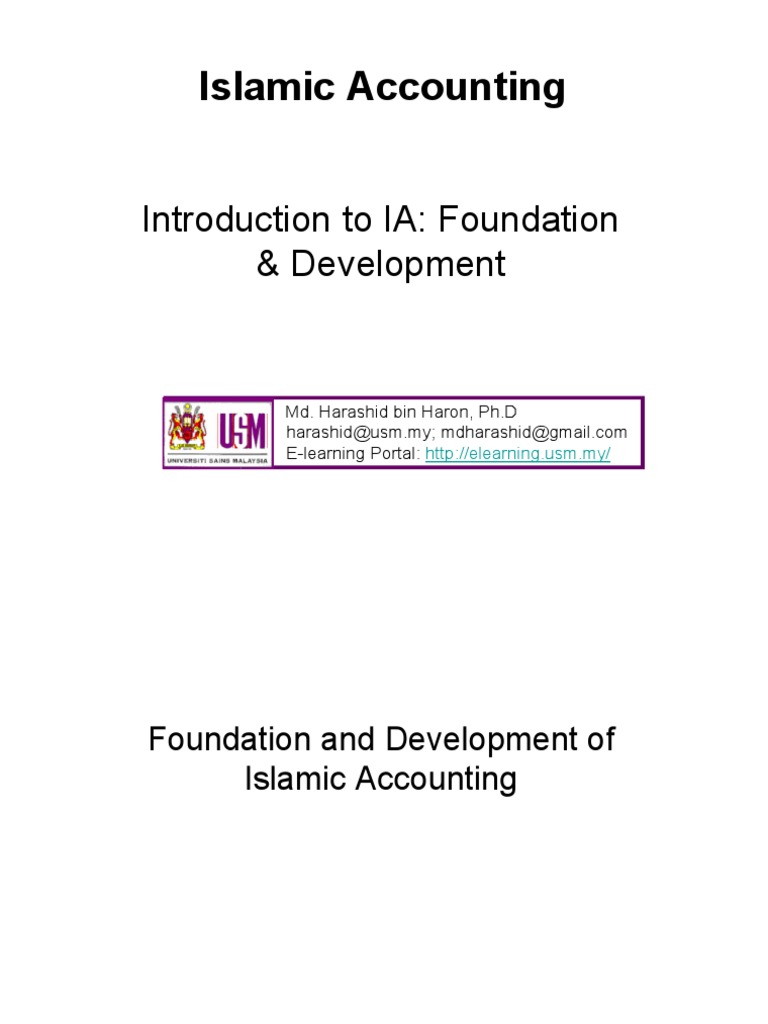 Islamic Accounting: Introduction To IA: Foundation & Development | PDF ...