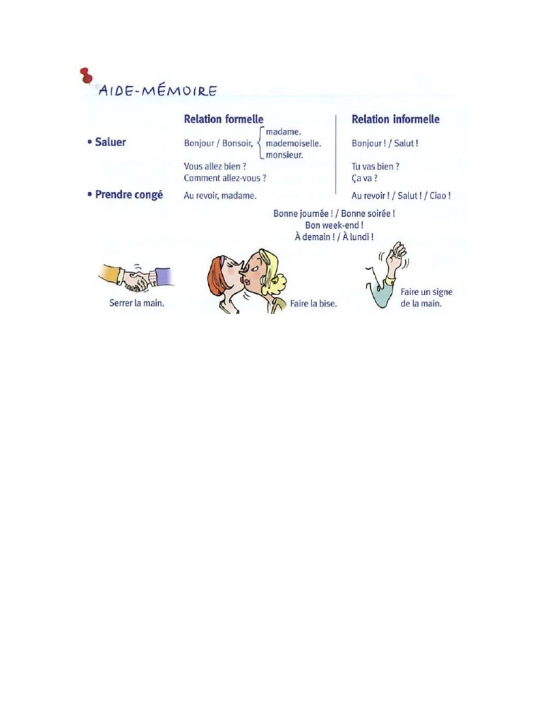 Saluer Et Prendre Congé PDF | PDF