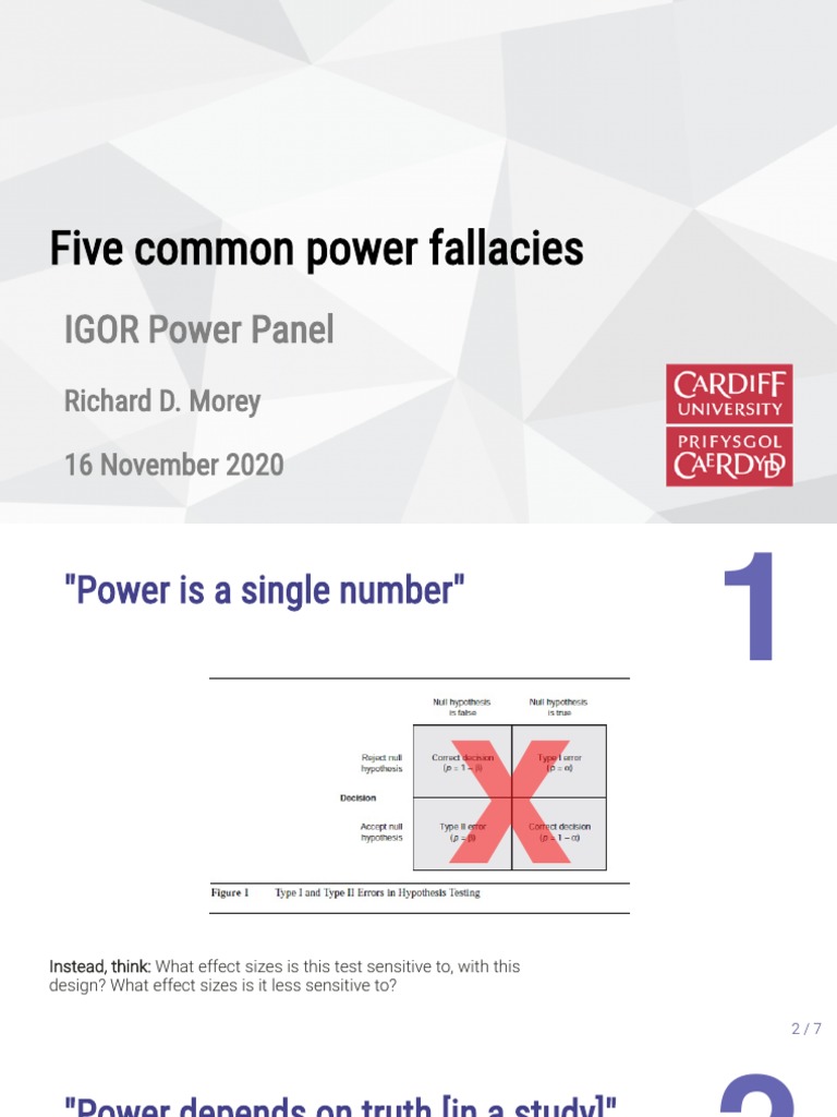 Five Common Power Fallacies | PDF | Science & Mathematics