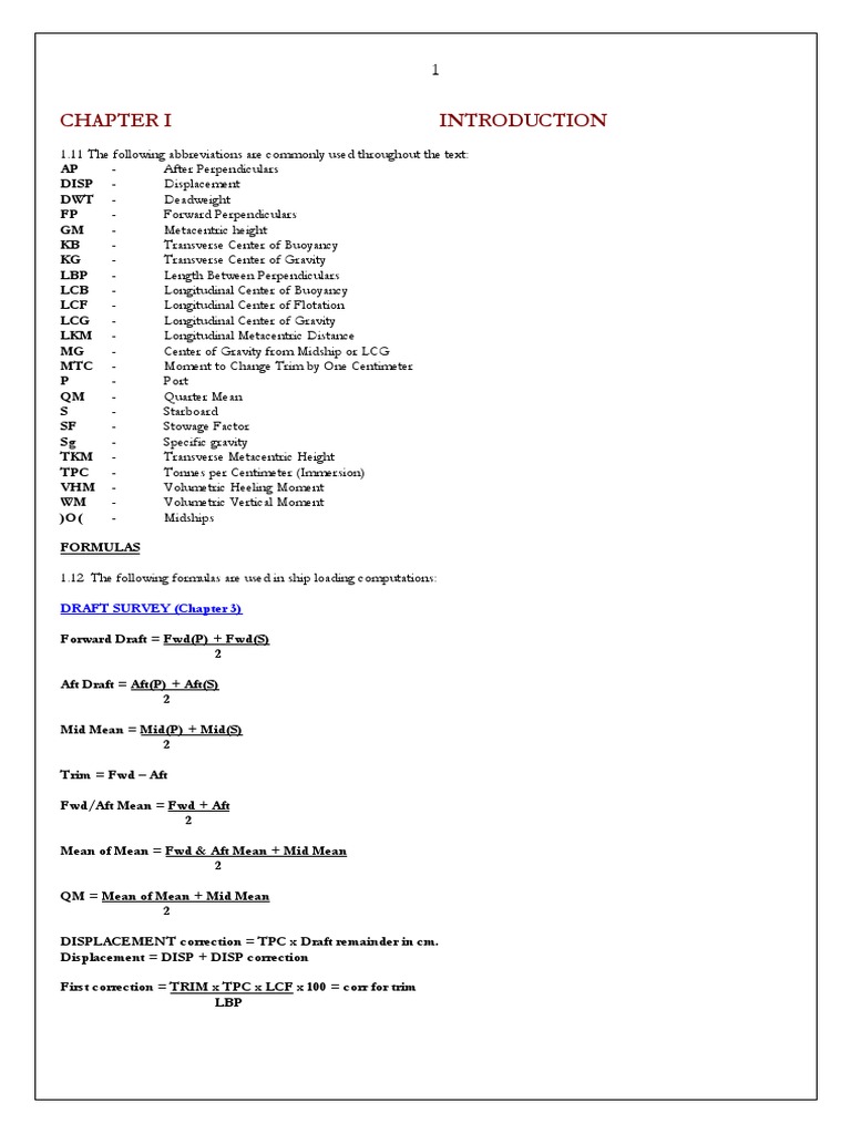 Manual Draft Stability | PDF | Ships | Buoyancy