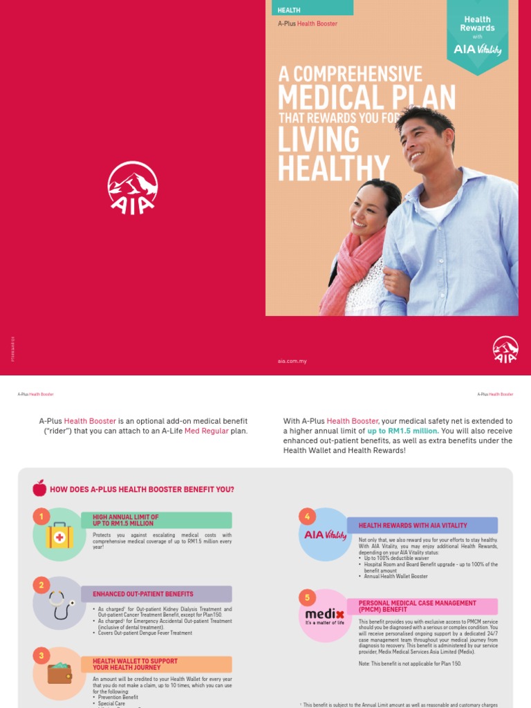 AIA Insurance Plan Booster | PDF | Deductible | Insurance