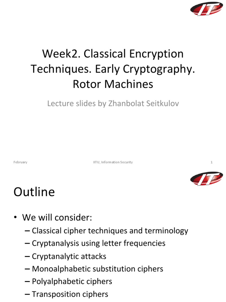 02-Classical Encryption Techniques | PDF | Cryptography | Cryptanalysis