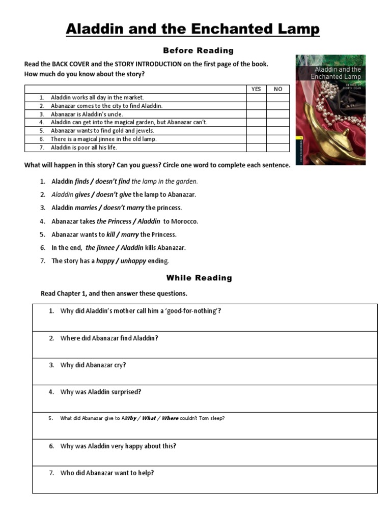 Aladdin and The Enchanted Lamp | PDF