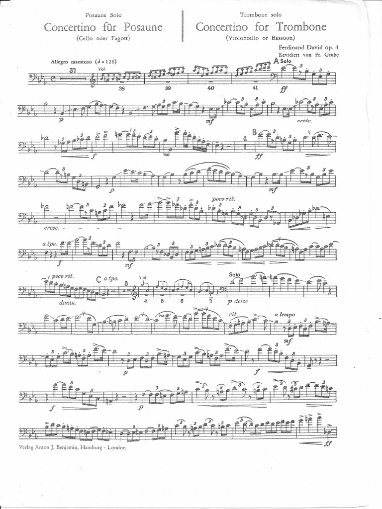 Concerto For Trombone - Ferdinand David | PDF