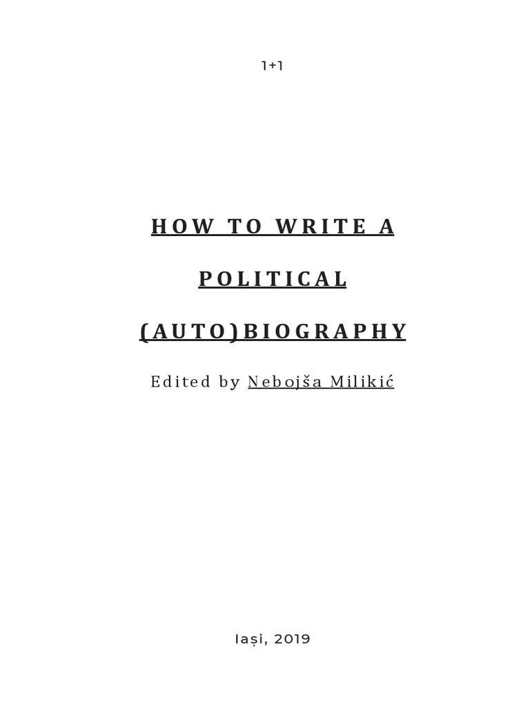 Writing Political Autobiographies Guide | PDF | Neoliberalism | Capitalism
