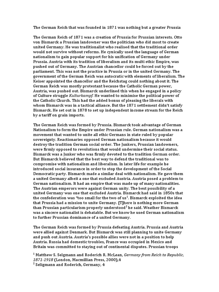 The German Reich That Was Founded in 1871 Was Nothing But A Greater ...