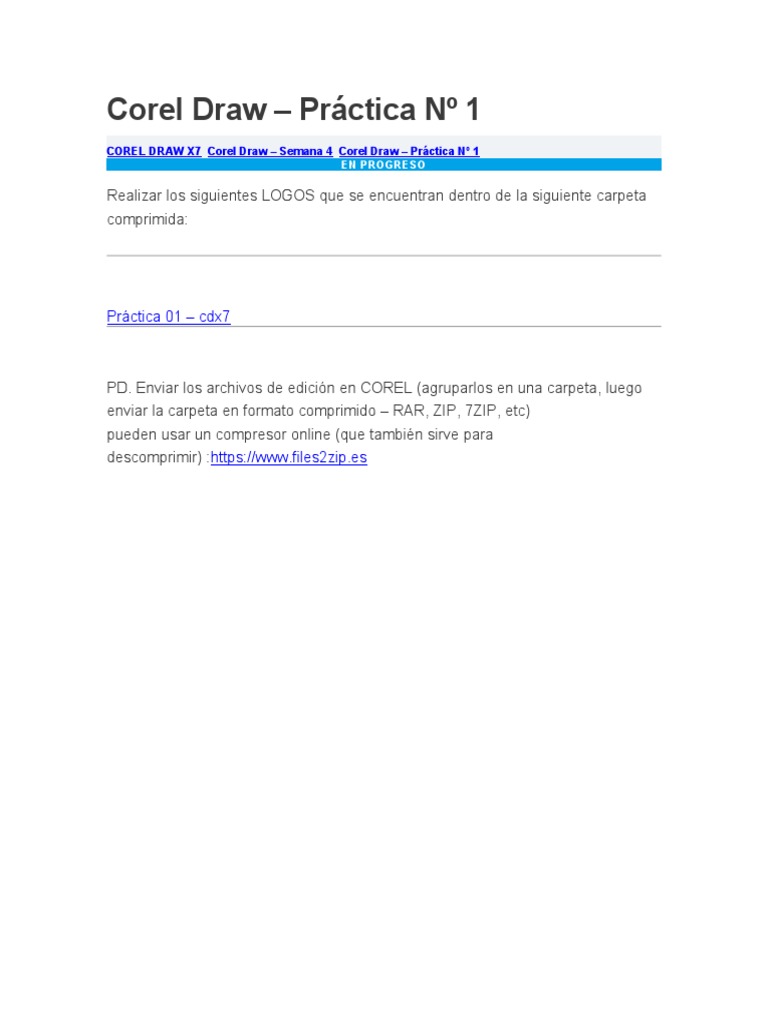 Práctica 01. Corel DRAW | PDF