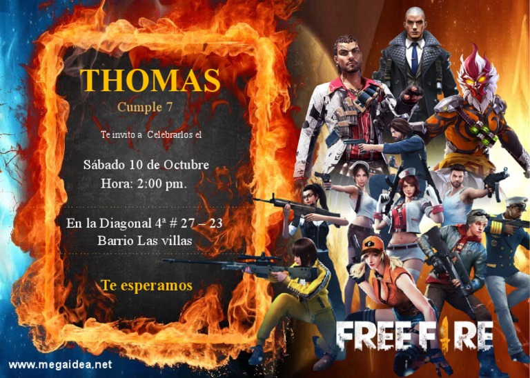 Free Fire Invitacion | PDF