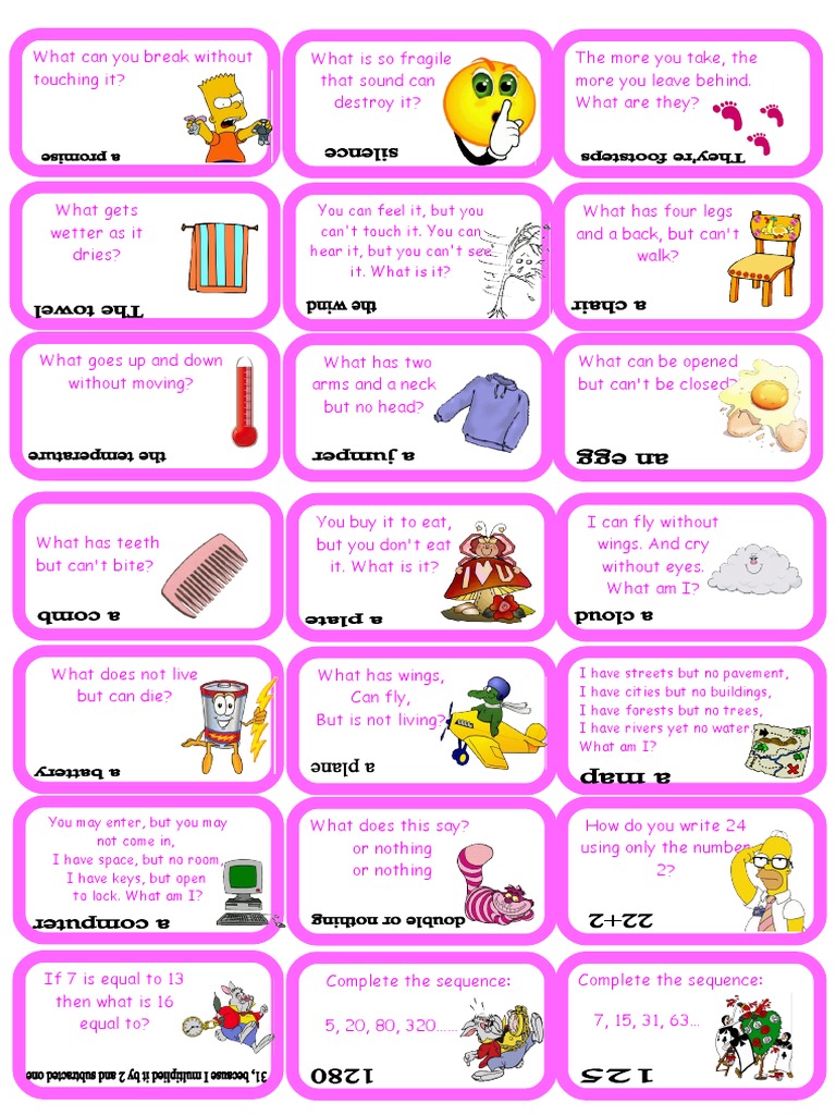 Brain Teasers Card Game Set 2 - Teacher - Switcher | PDF