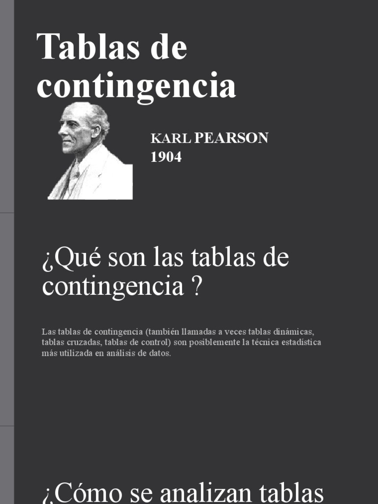 Tablas de Contingencia | PDF | Estadísticas | Science