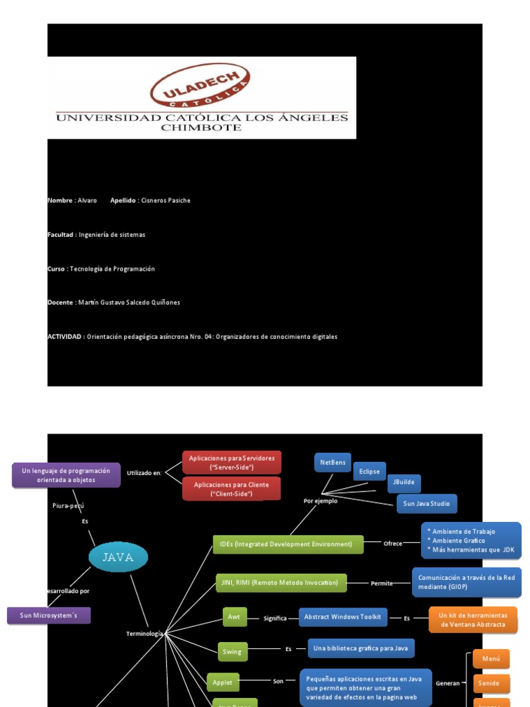 Mapa Conceptual de Java | PDF | Java (lenguaje de programación ...