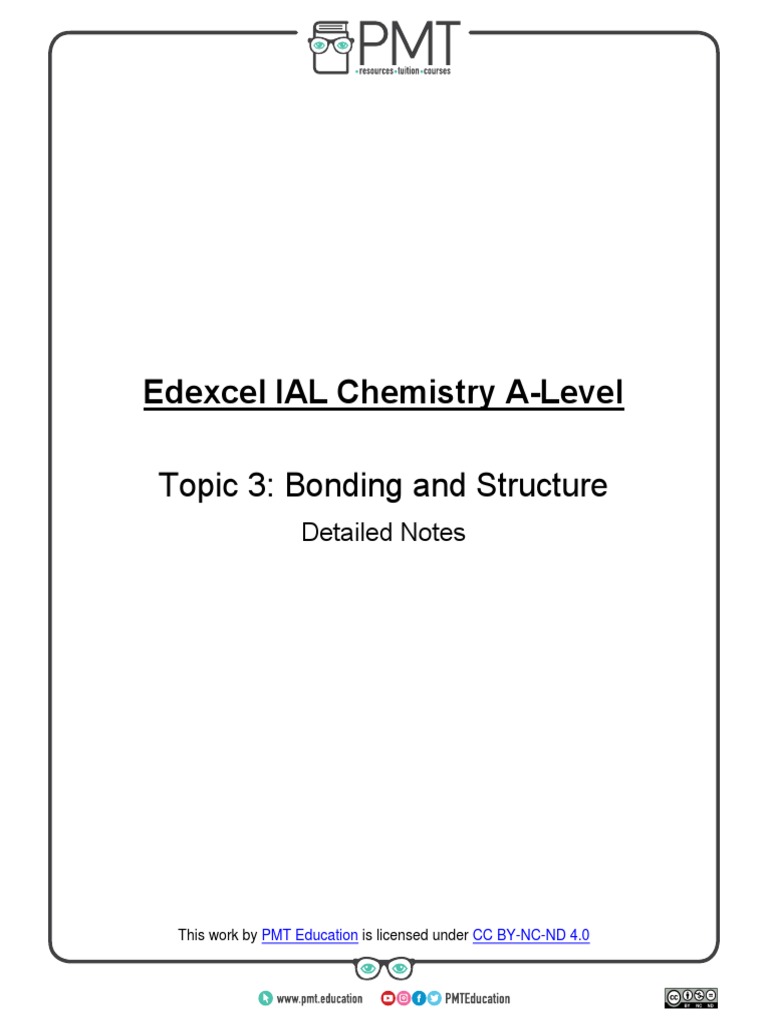 Edexcel IAL Chemistry: Bonding Notes | PDF | Chemical Polarity ...