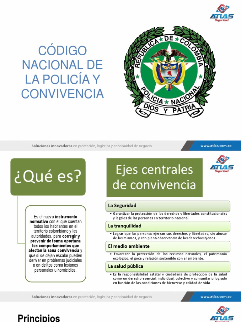 Codigo Nacional De Policia Y Convivencia Pdf Policía Institución