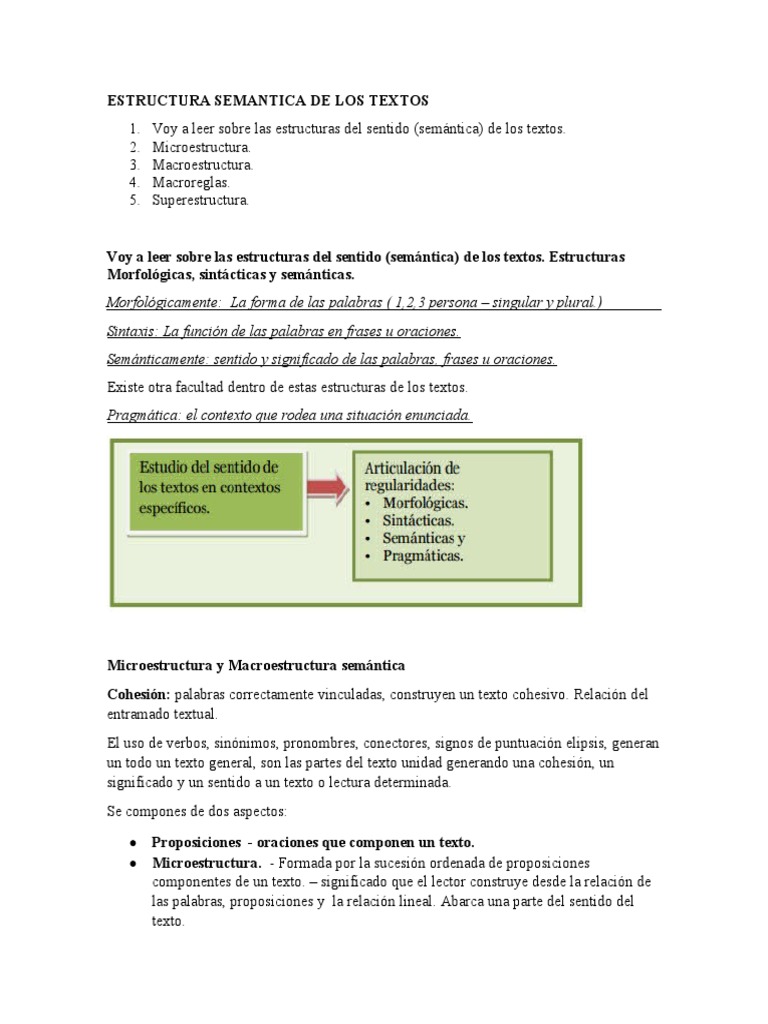 Estructura Semantica de Los Textos | PDF