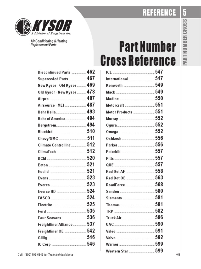 Part Number Cross Reference Guide | PDF | Motor Vehicle Manufacturers ...
