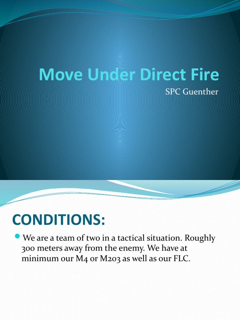 Tactical Movement Under Direct Fire | PDF