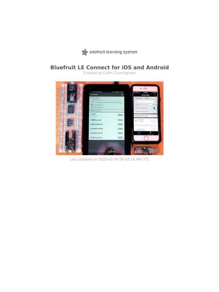 Bluefruit Le Connect For Ios And Android Created By Collin Cunningham Pdf Ios Mobile App