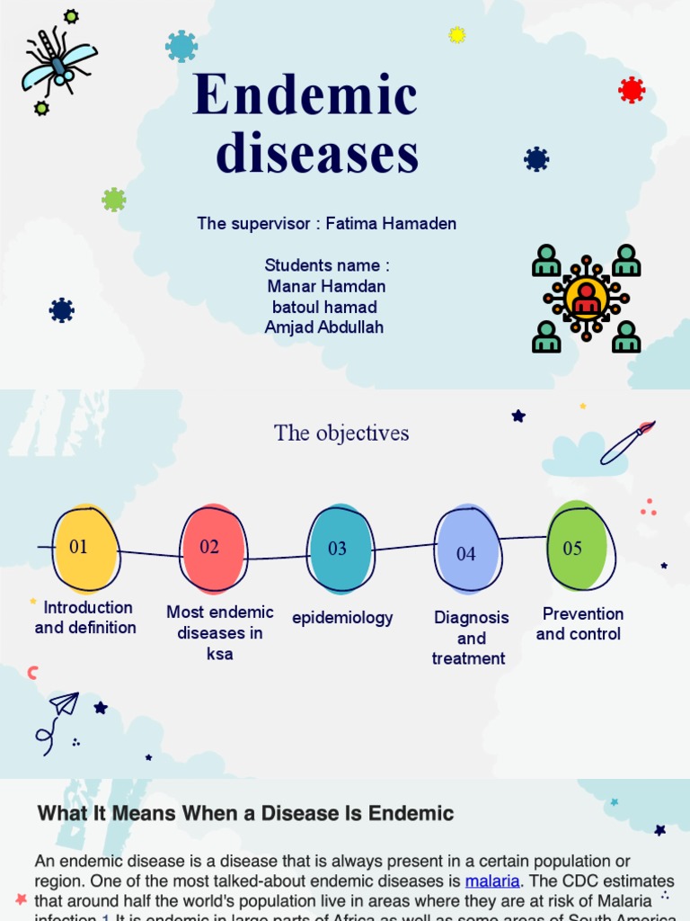 Endemic Diseases: The Supervisor: Fatima Hamaden Students Name: Manar ...